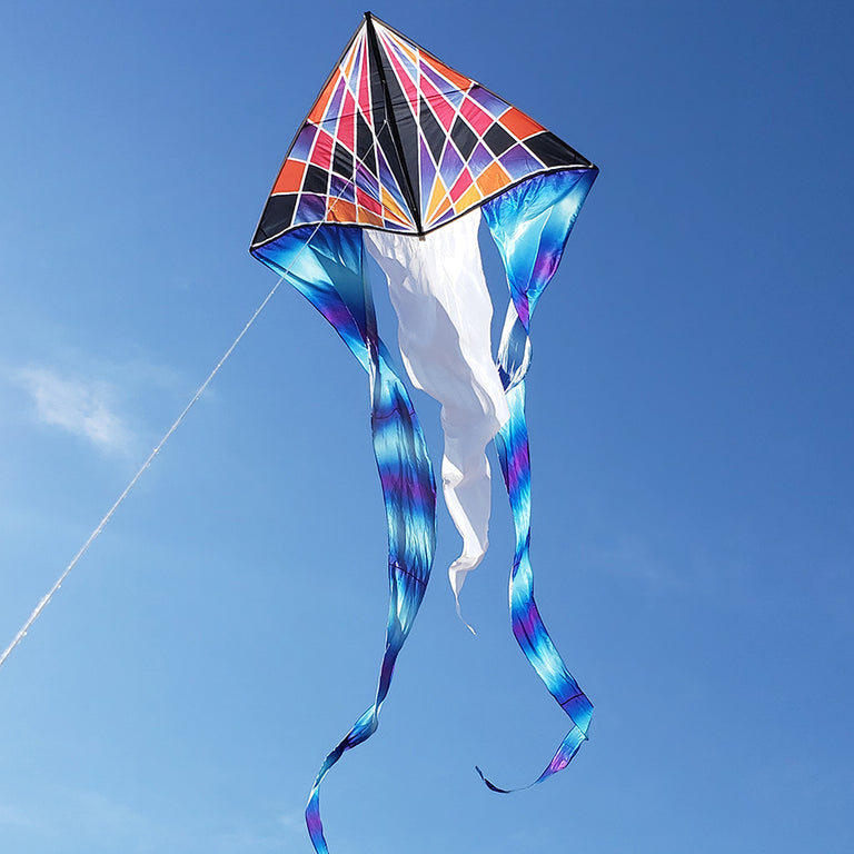 6.5ft Flo-Tail Delta Kite - Gradient Check – Pro Kites USA