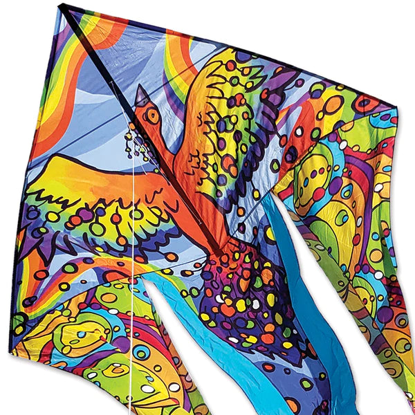 6.5 ft. Flo-Tail Delta Kite - Rainbow Bird – Pro Kites USA