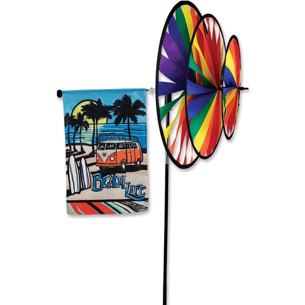 Rainbow Triple Spinner with Garden Flagpole (Flag Not Included) – Pro ...
