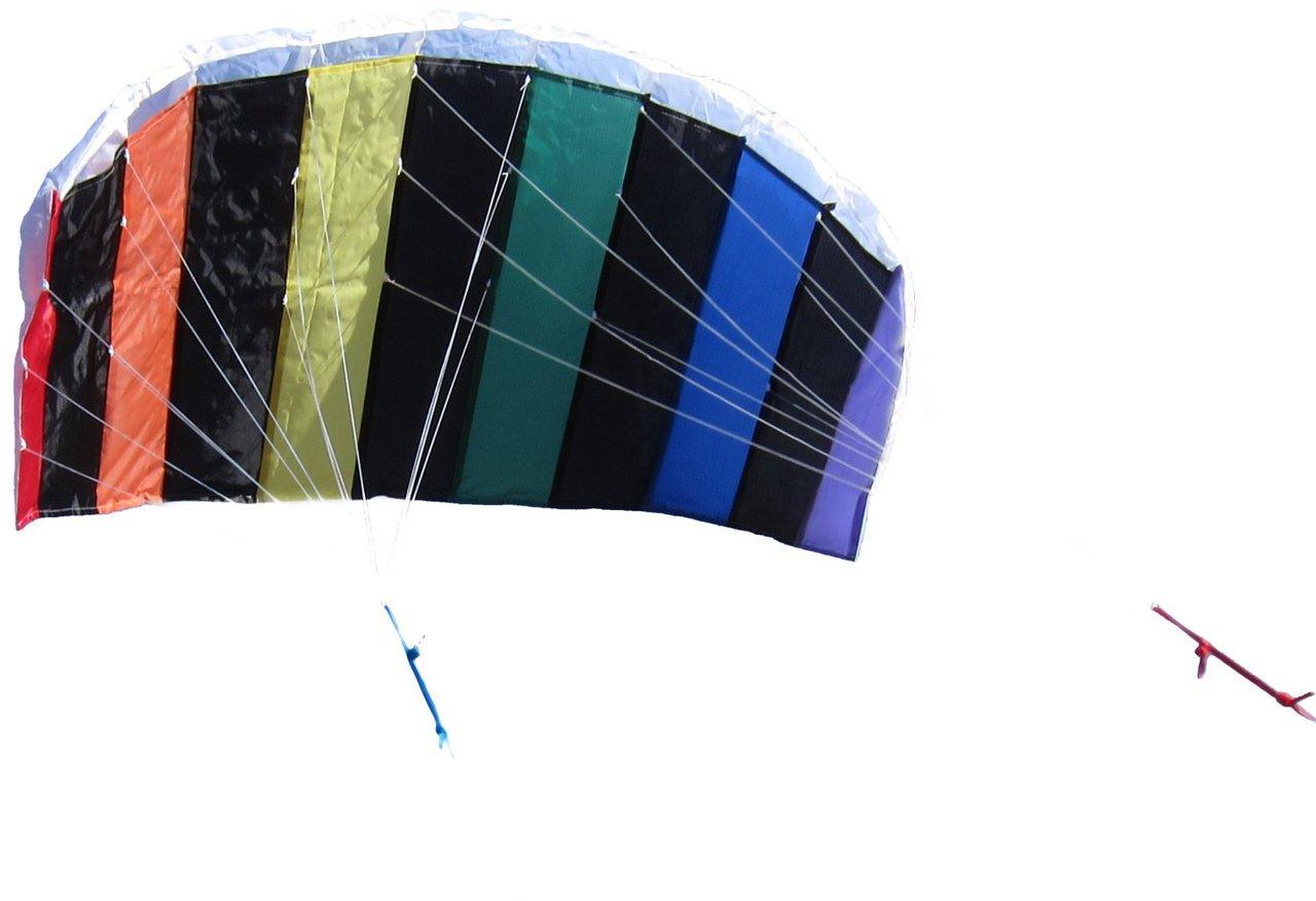50" Dark Rainbow Airfoil Stunt Kite – Pro Kites USA
